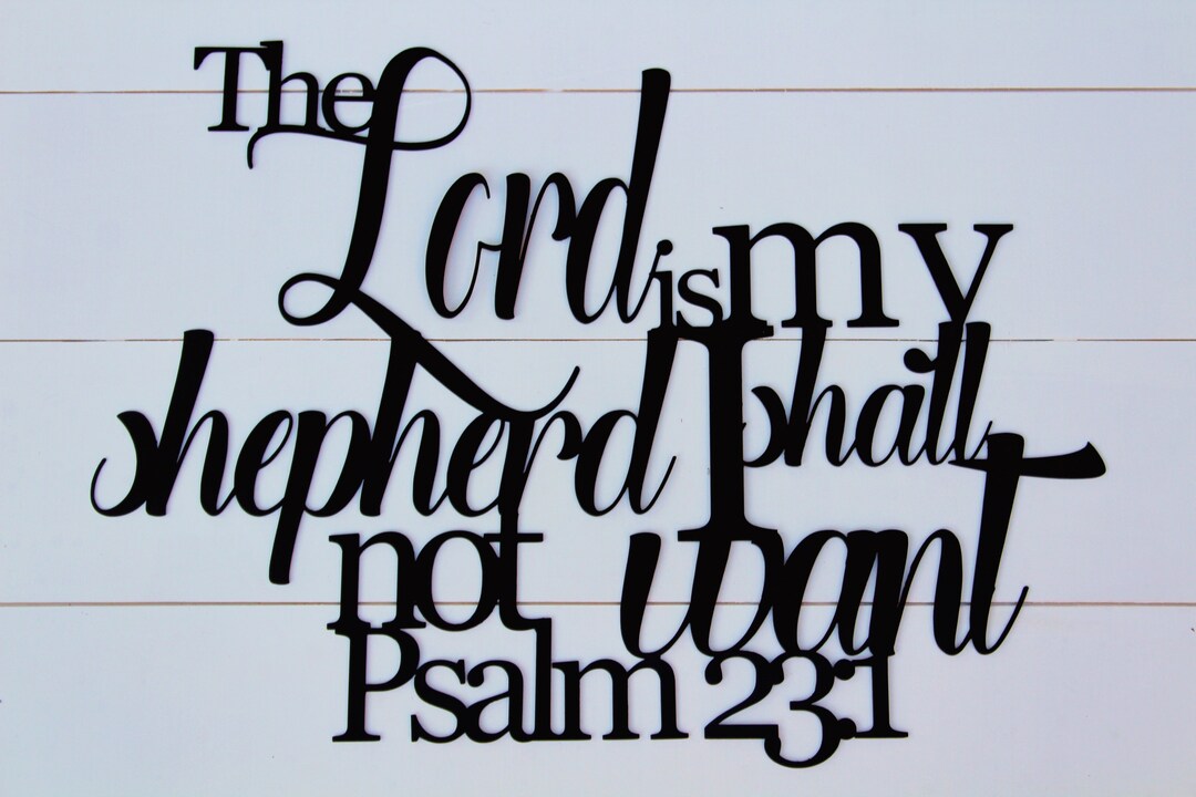LARGE Metal Scripture Wall Art Psalm 23:1 - Etsy