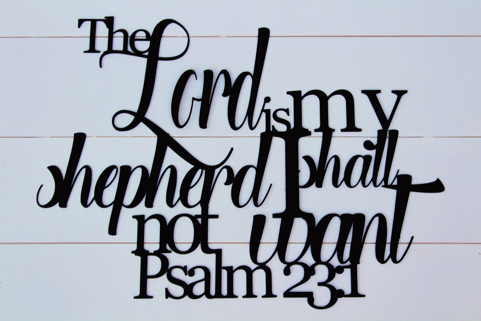 LARGE Metal Scripture Wall Art Psalm 23:1 - Etsy