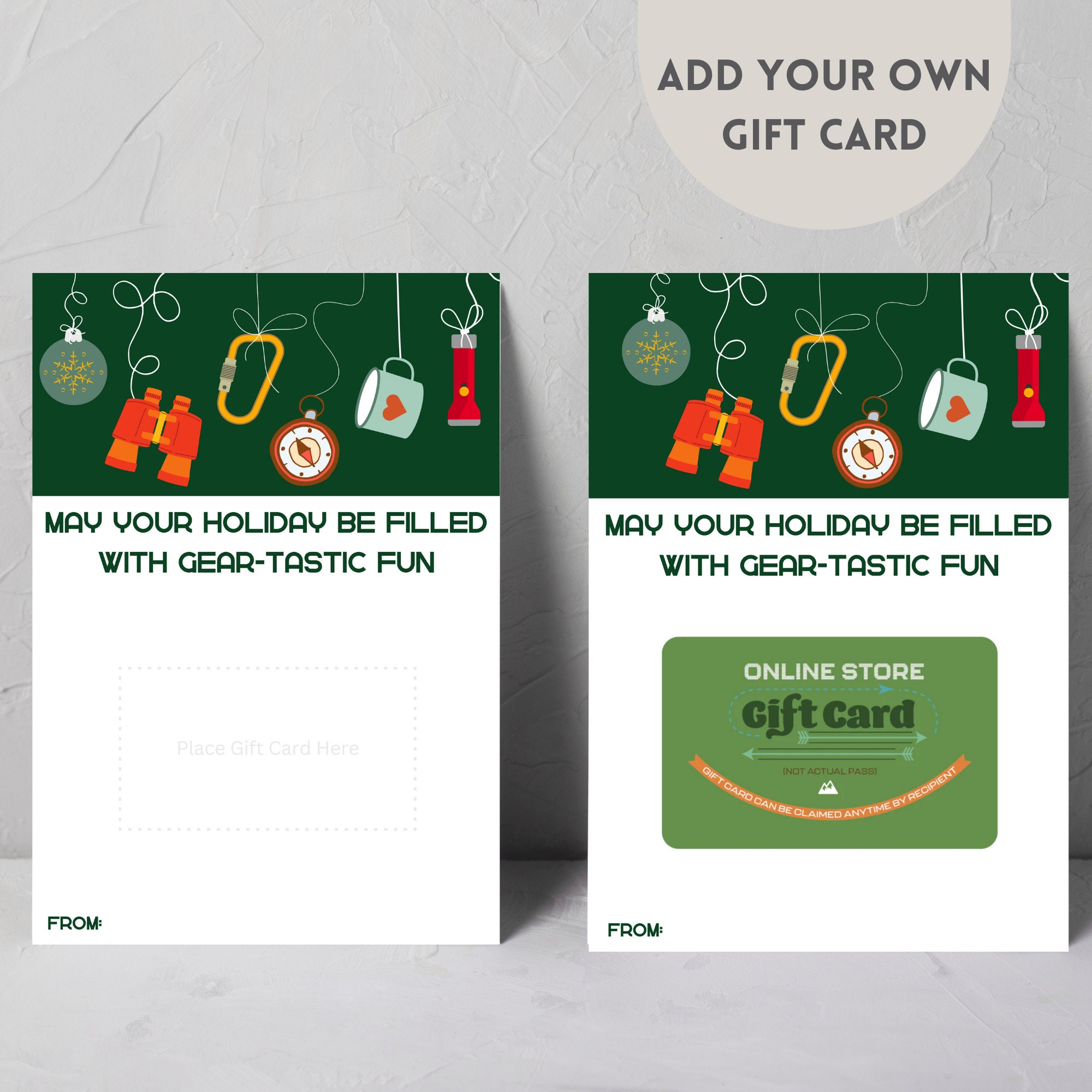 PRINTABLE Gear-tastic Fun REI Holiday Gift Card Xmas Gift - Etsy