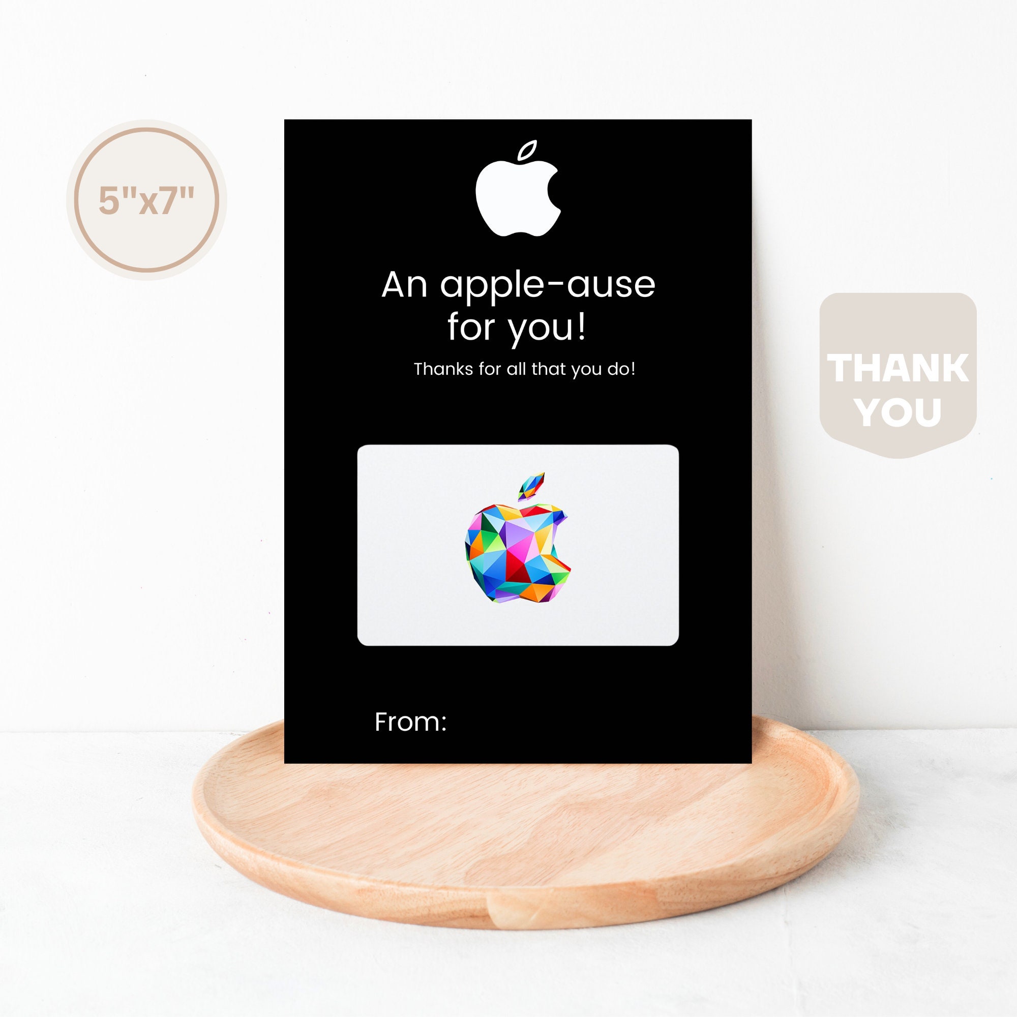 PRINTABLE an Apple-ause for You Apple Gift Card Employee Appreciation ...