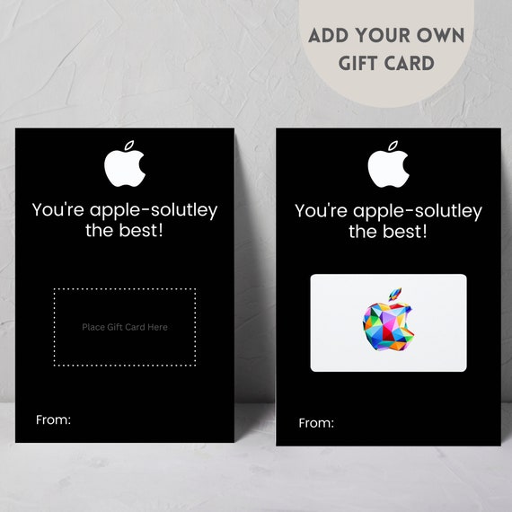 Thank You APPLE Gift Card Holder. 5x7 DIGITAL FILE. Thank You Teacher Employee Friend Birthday Family. Printable Instant Download. Etsy UK