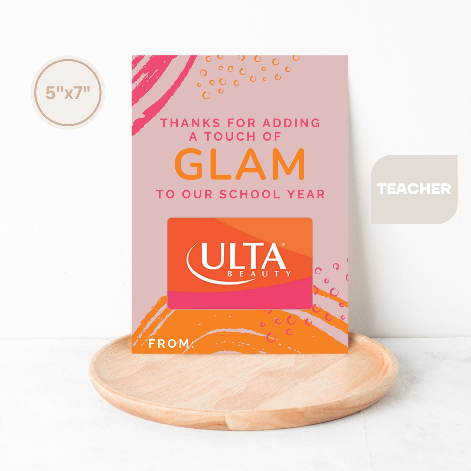 PRINTABLE Touch of Glam | Ulta Gift Card Holder | Teacher Apprecation ...
