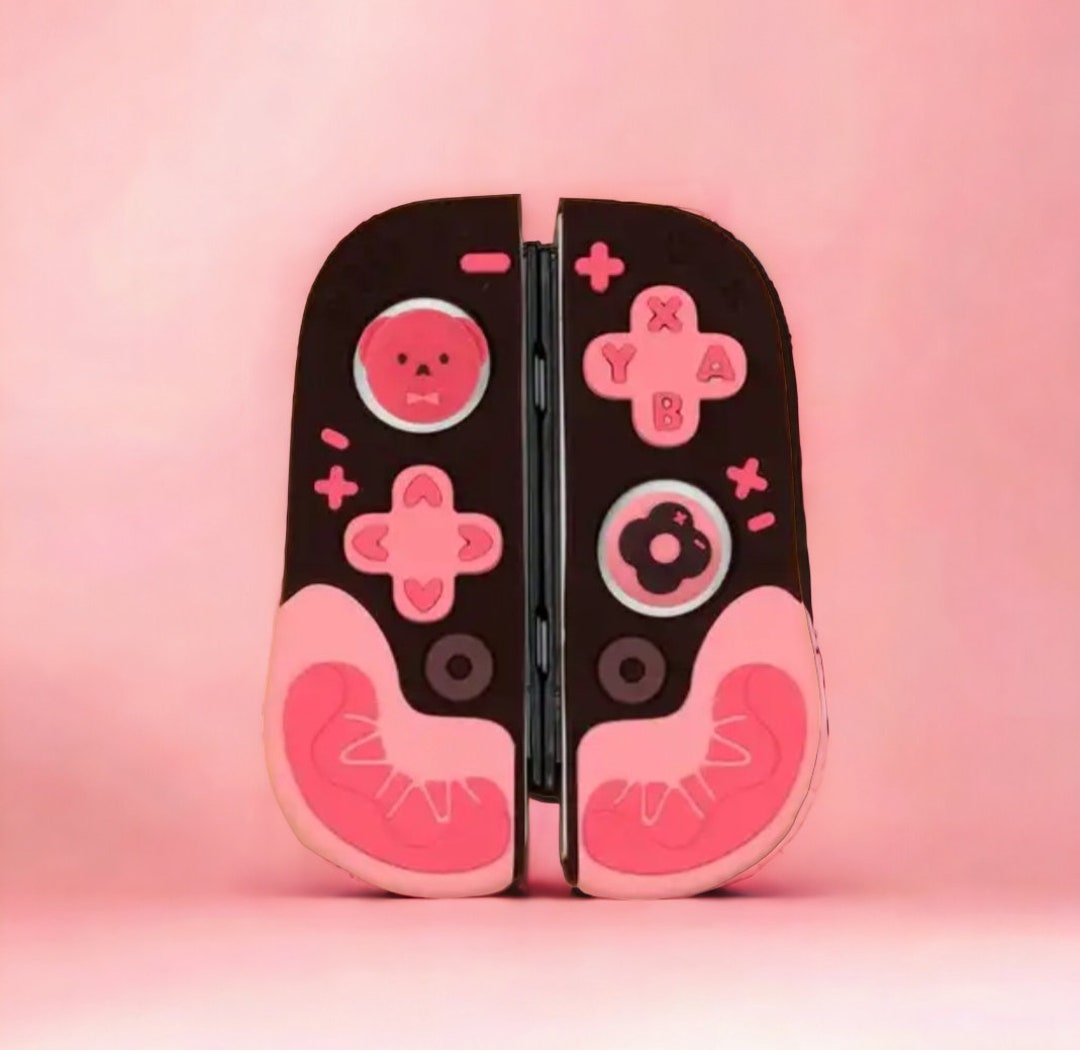 Cute Kawaii Donut Bear Nintendo Switch Case Thumb Grip Set - Etsy