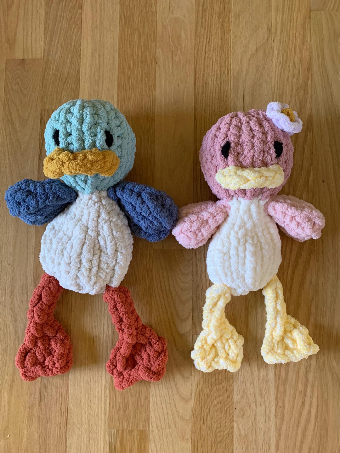 Duck Snuggler, Duck Stuffy, Ducky, Knit Duck, Finger Knit Duck, Marley ...