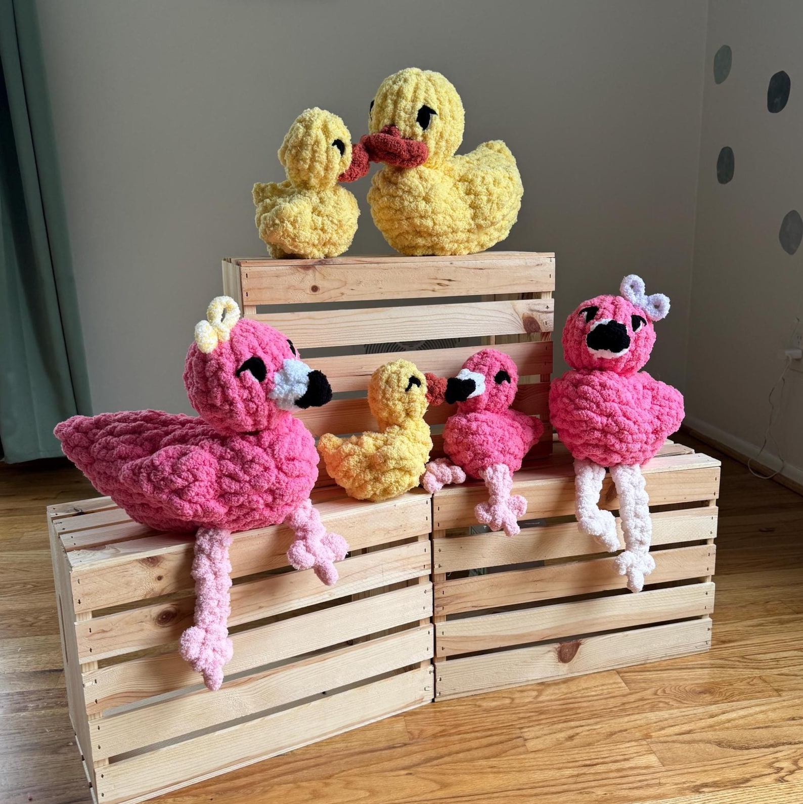 Hand Knit Rubber Duck & Flamingo Pattern: 4-in-1 DIY Tutorial (PDF ...