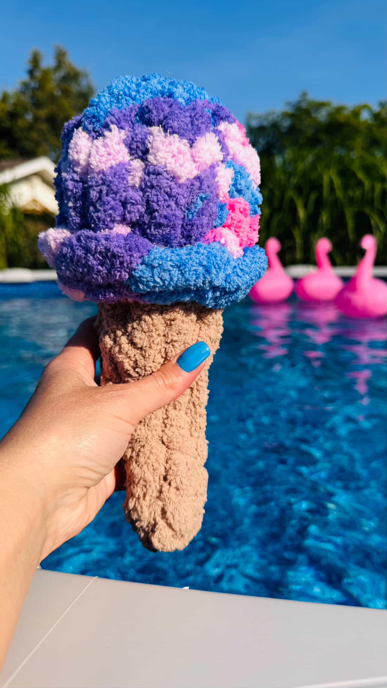 Finger Knit Ice Cream Cone Pattern: PDF Instructions and Video Tutorial ...