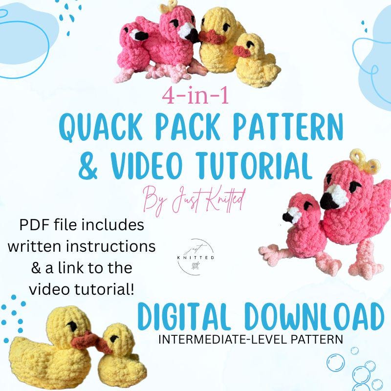 Hand Knit Chunky Duck - Etsy