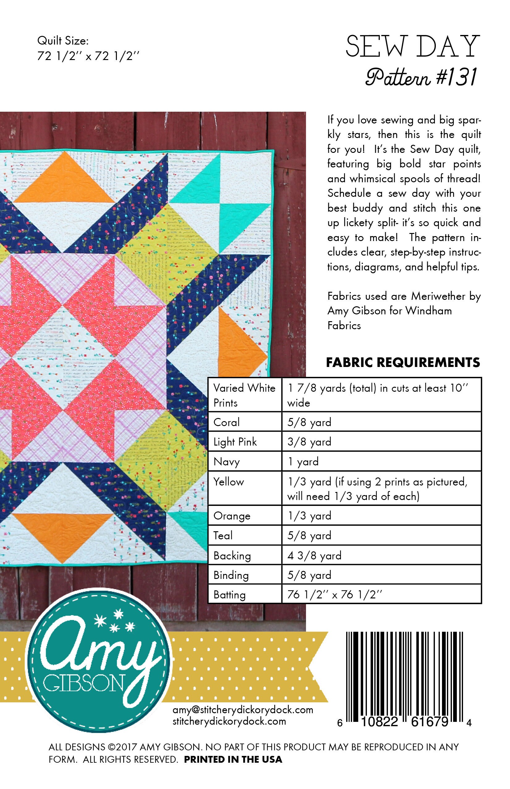 Sew Day Quilt Pattern - Etsy