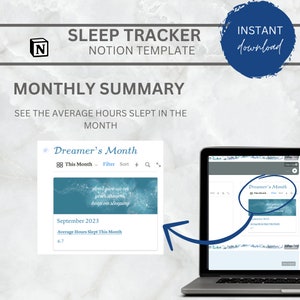 Sleep Tracker Notion Template - Etsy