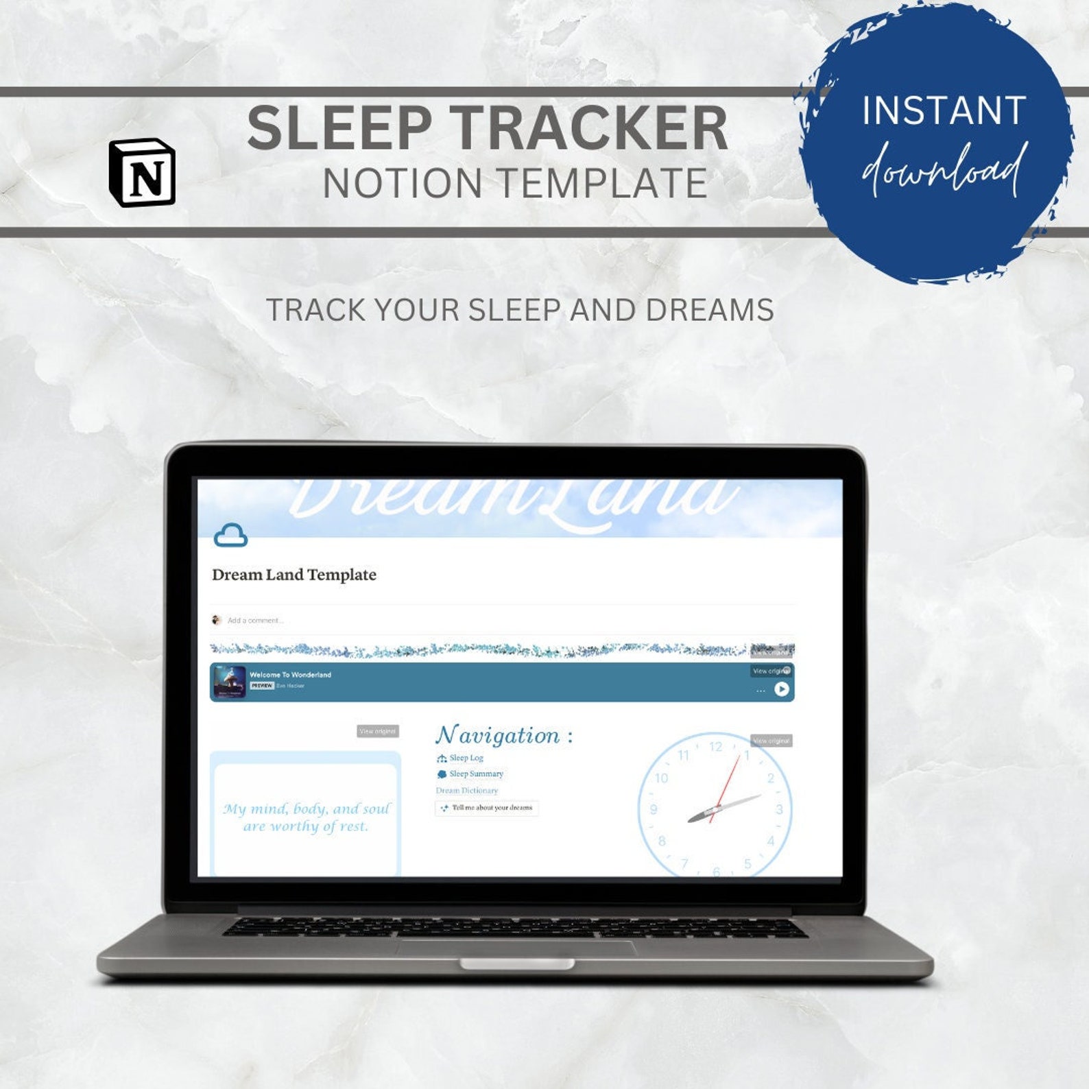 Sleep Tracker Notion Template - Etsy