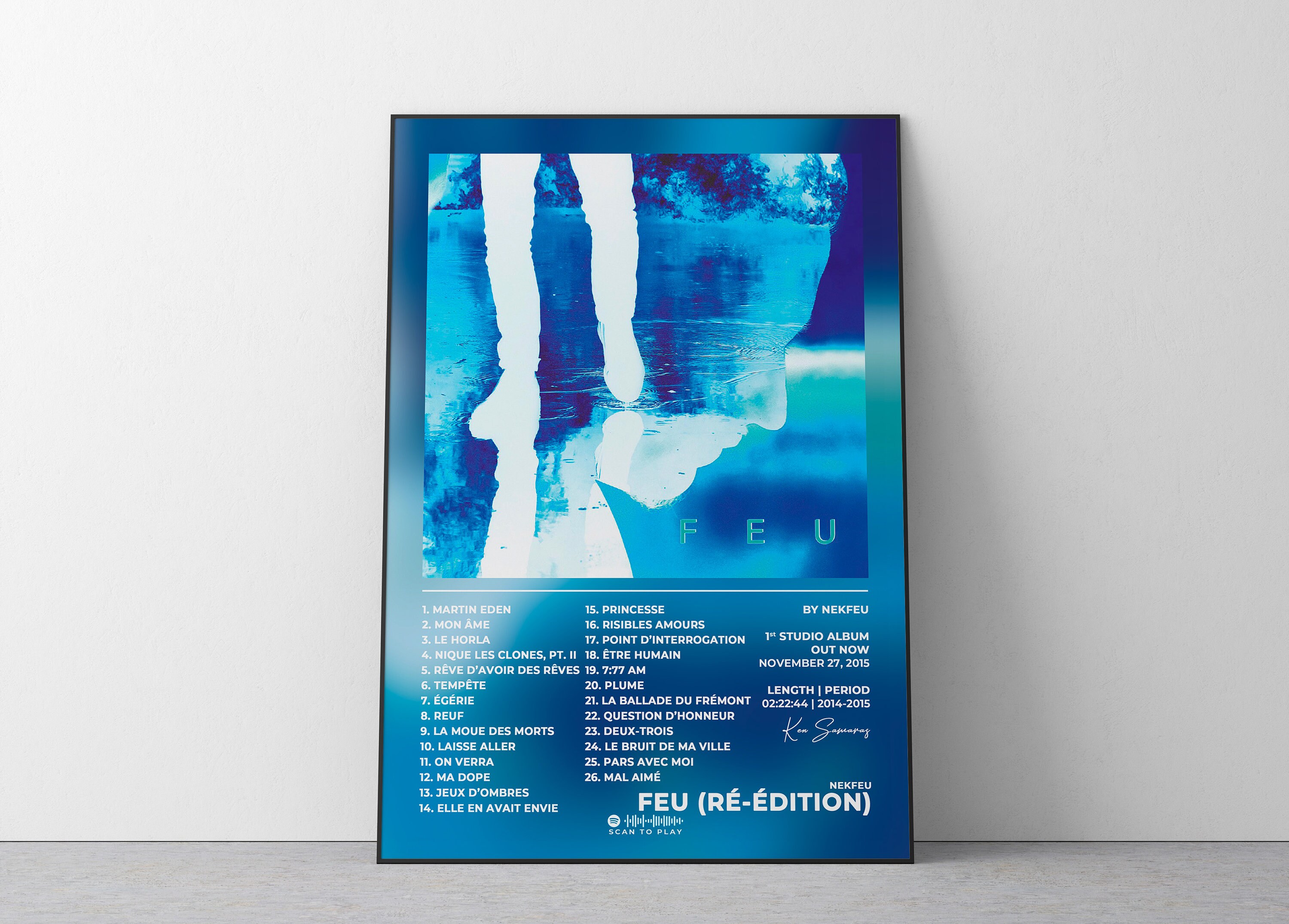 Album Poster Feu reissue by Nekfeu Poster Nekfeu Rap - Etsy