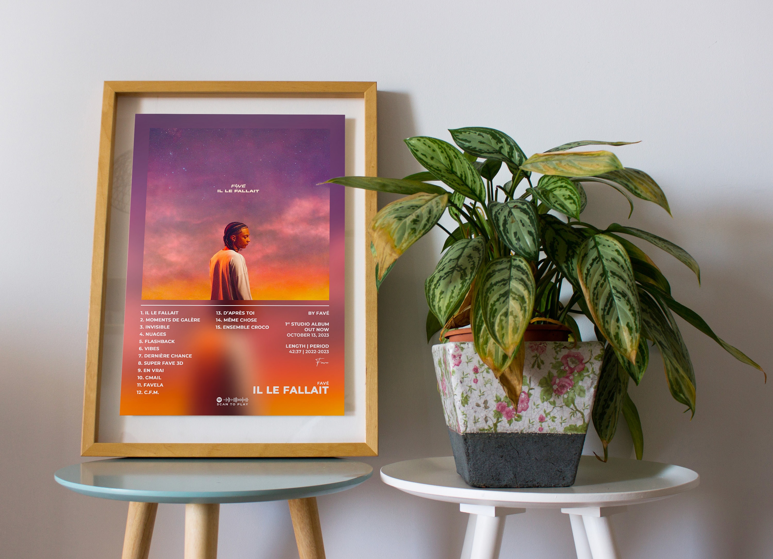 Album Poster Il Le Fallait de Favé Poster de Favé Rapper - Etsy France