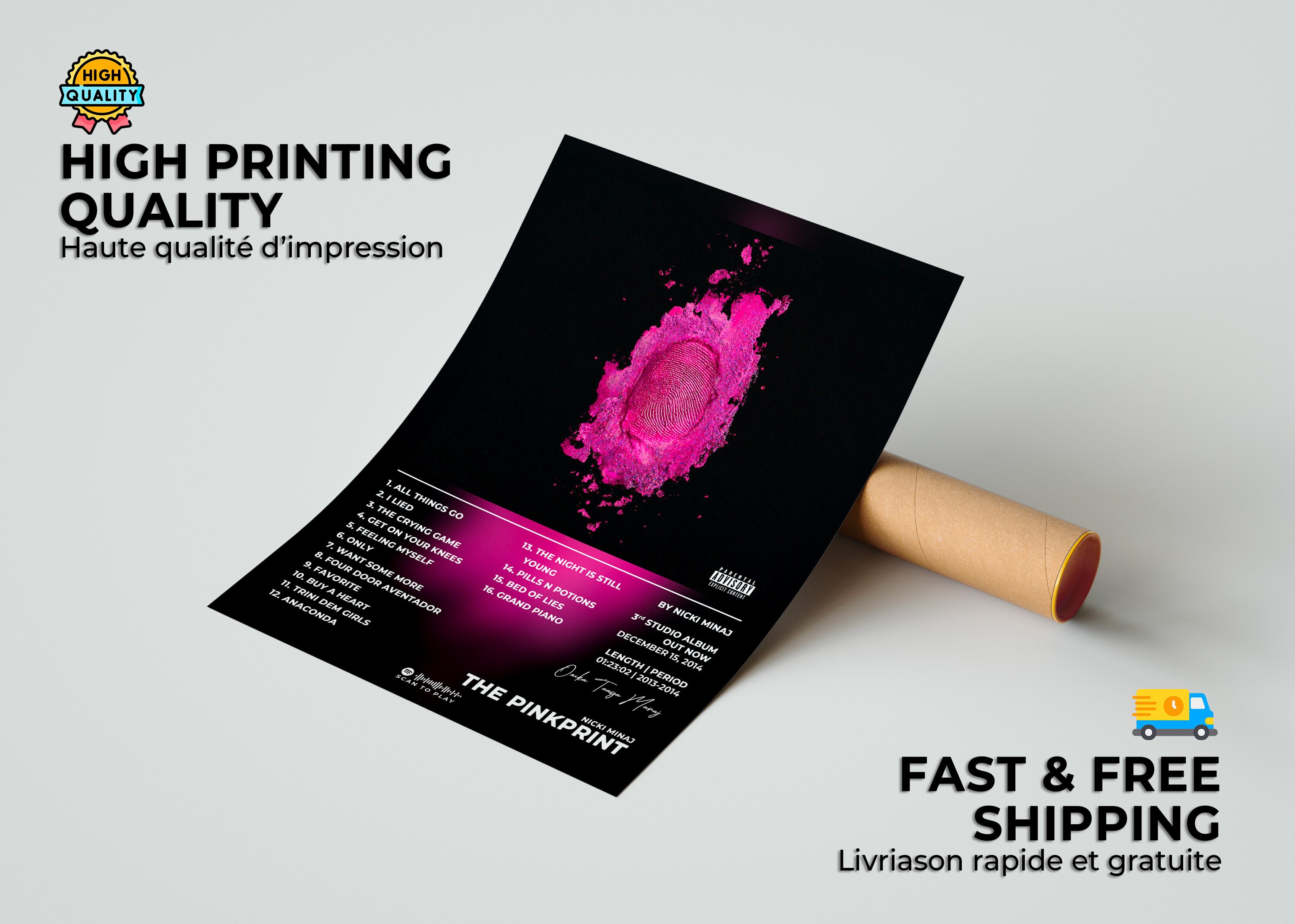 Album Poster The Pinkprint of Nicki Minaj | Nicki Minaj Poster | Rap ...