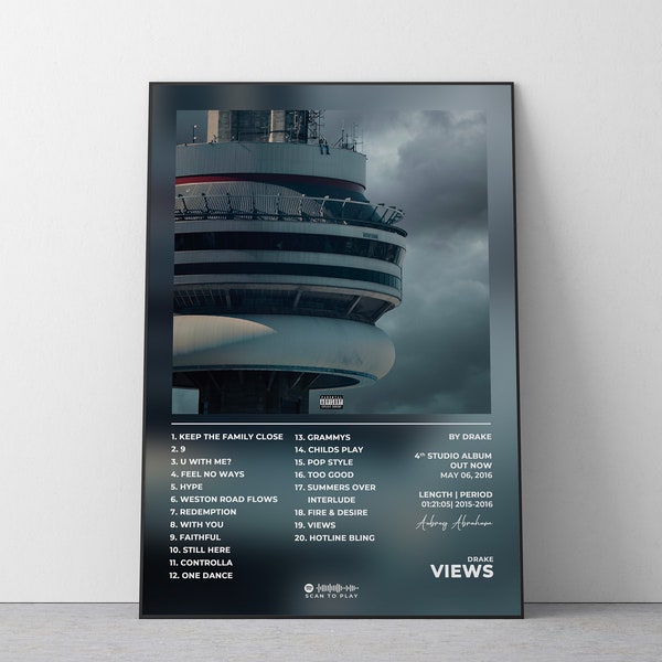 Views Album Cover Poster - Etsy