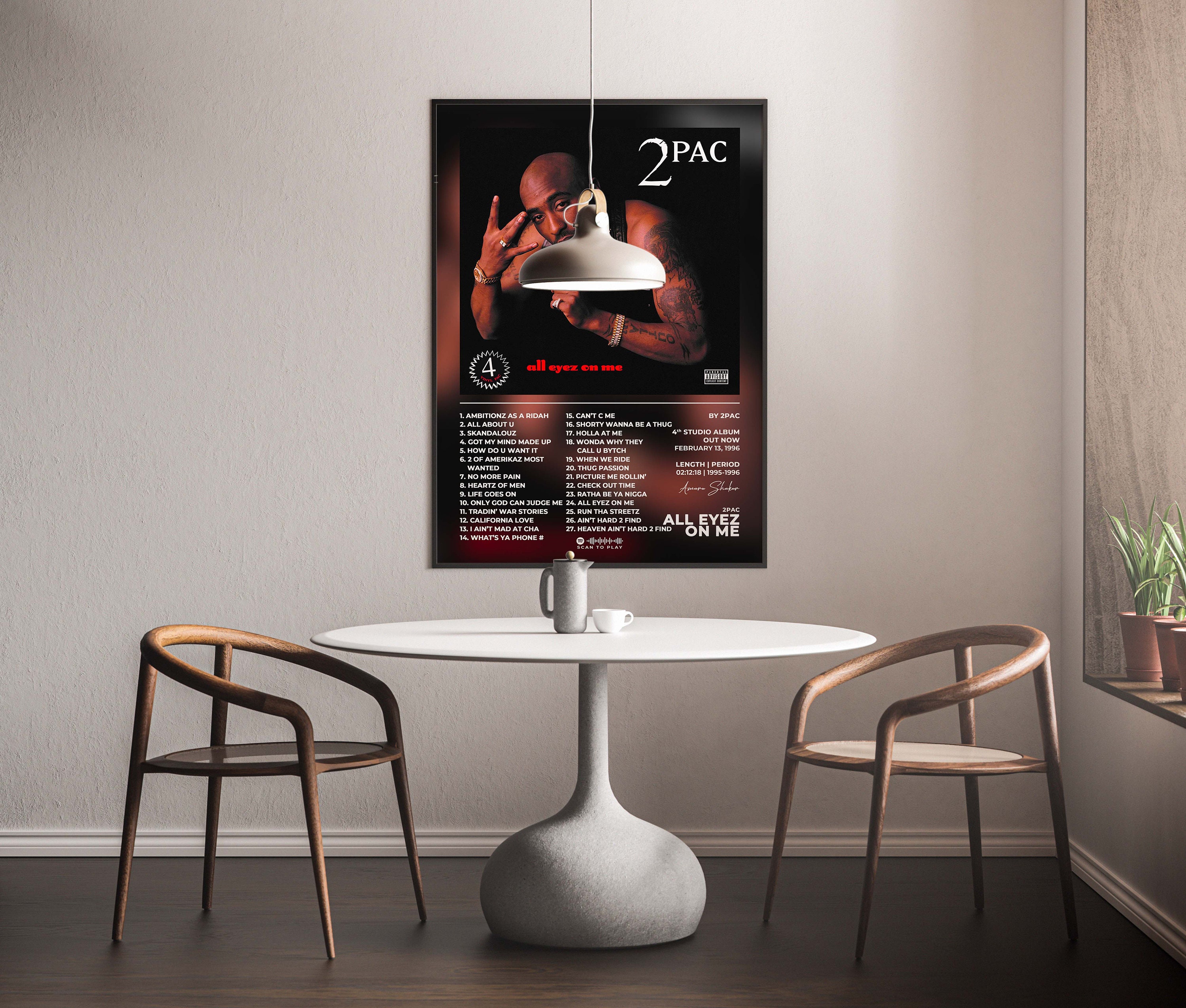 Album Poster All Eyez On Me of 2Pac | 2Pac Poster | Rap Album Poster ...