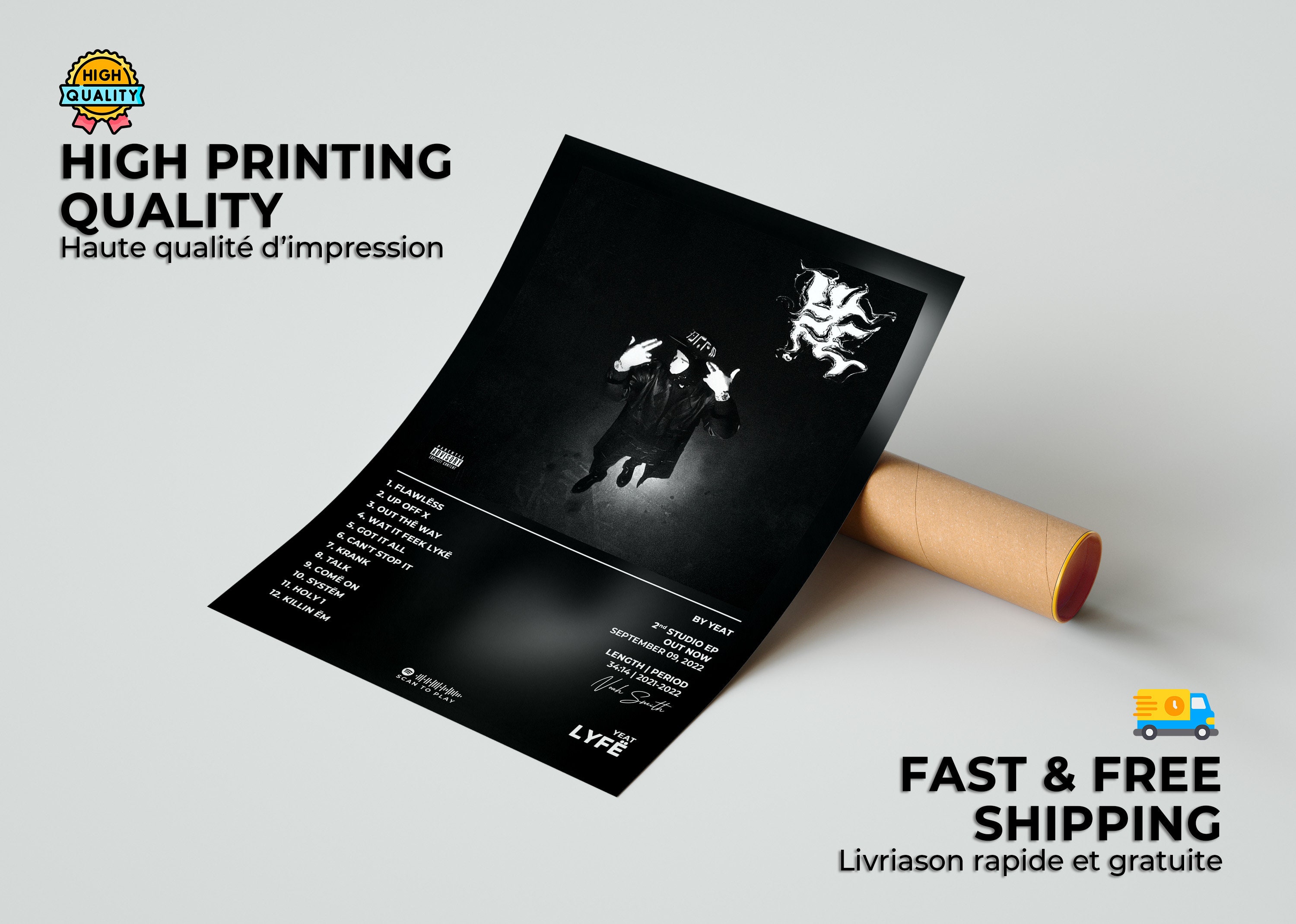 Album Poster Lyfe Yeat | Yeat Poster | Rap Album Poster sold by Shady ...