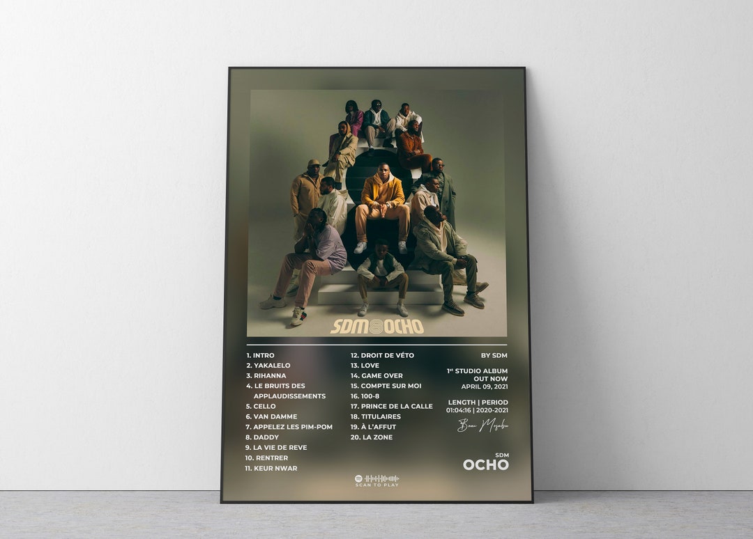 Album Poster Ocho de SDM Poster de SDM Rapper Poster Album Album Wall ...