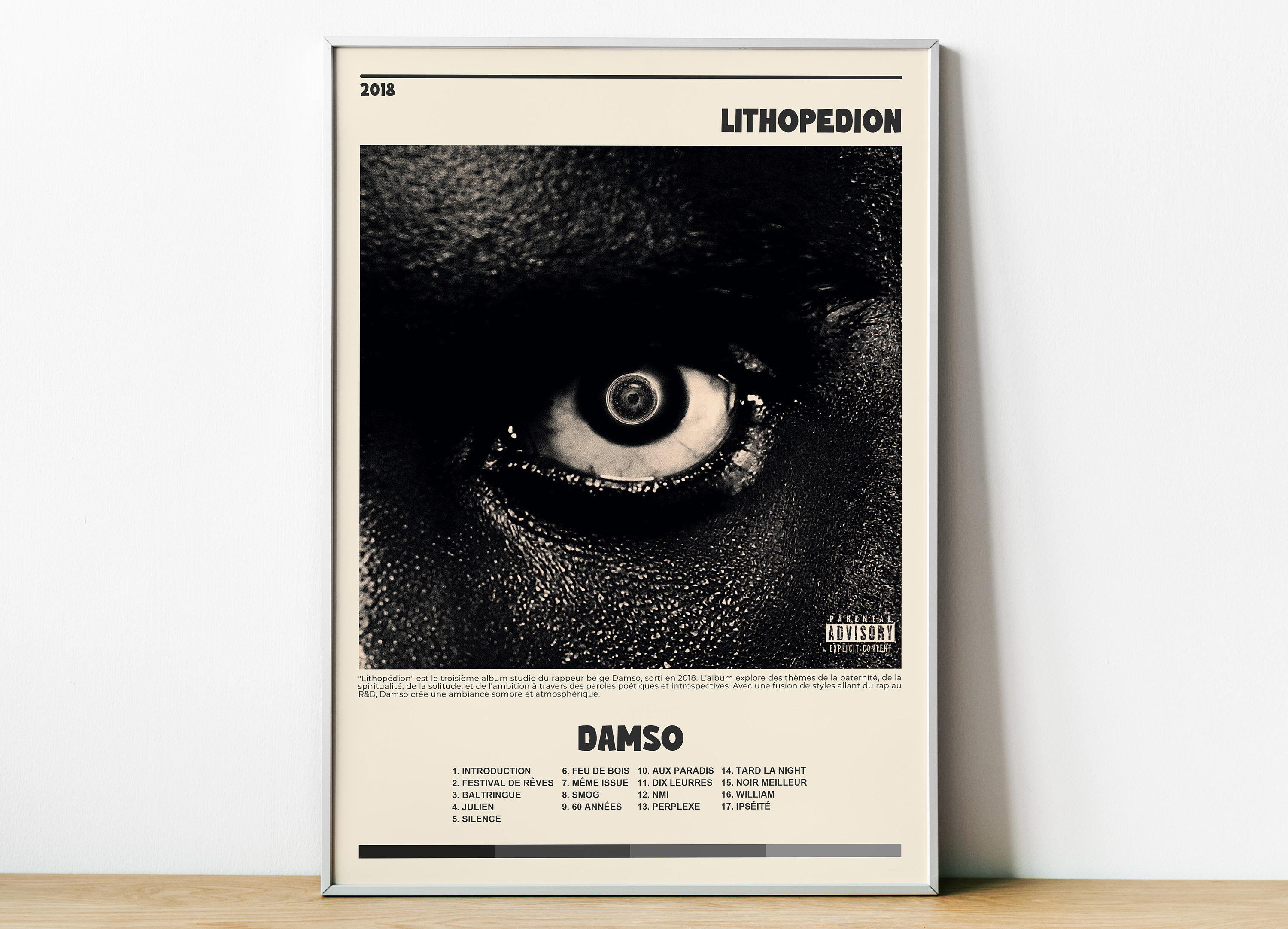Album Poster Lithopédion de Damso Poster Damso Rap Album - Etsy France