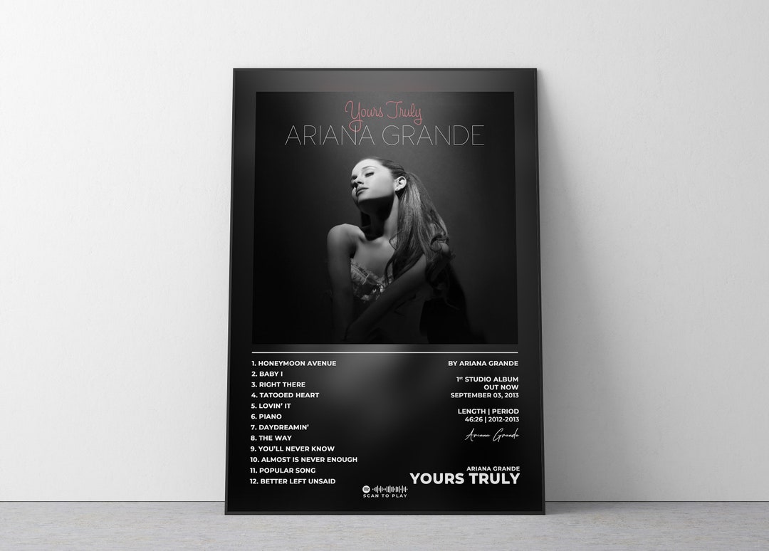 Album Poster Yours Truly Ariana Grande Ariana Grande Poster - Etsy
