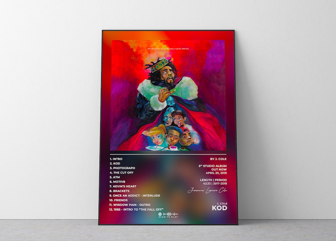 Album Poster KOD J. Cole J.cole Poster Rap Album Poster - Etsy
