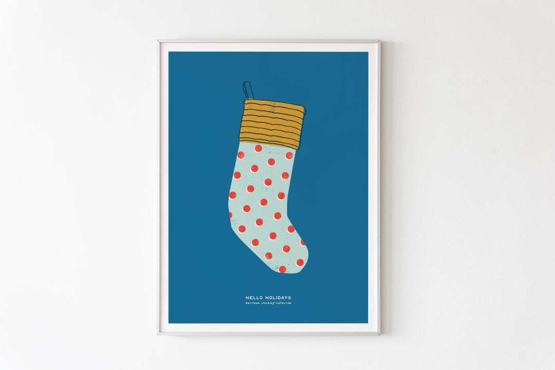 Heirloom Stocking Digital Poster, Digital Art Download, Christmas ...