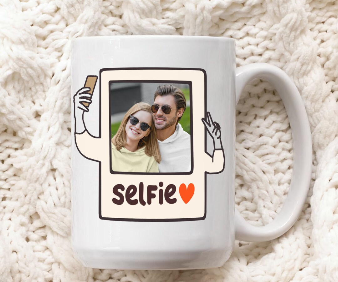 Custom Portrait Selfie Mug, Personalized Selfie Coffee Mug, Unique ...