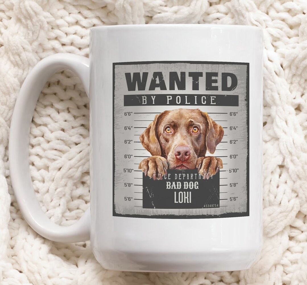 Personalized Pet Wanted Poster, Unique Dog Owner Gifts, Custom Bad Dog ...
