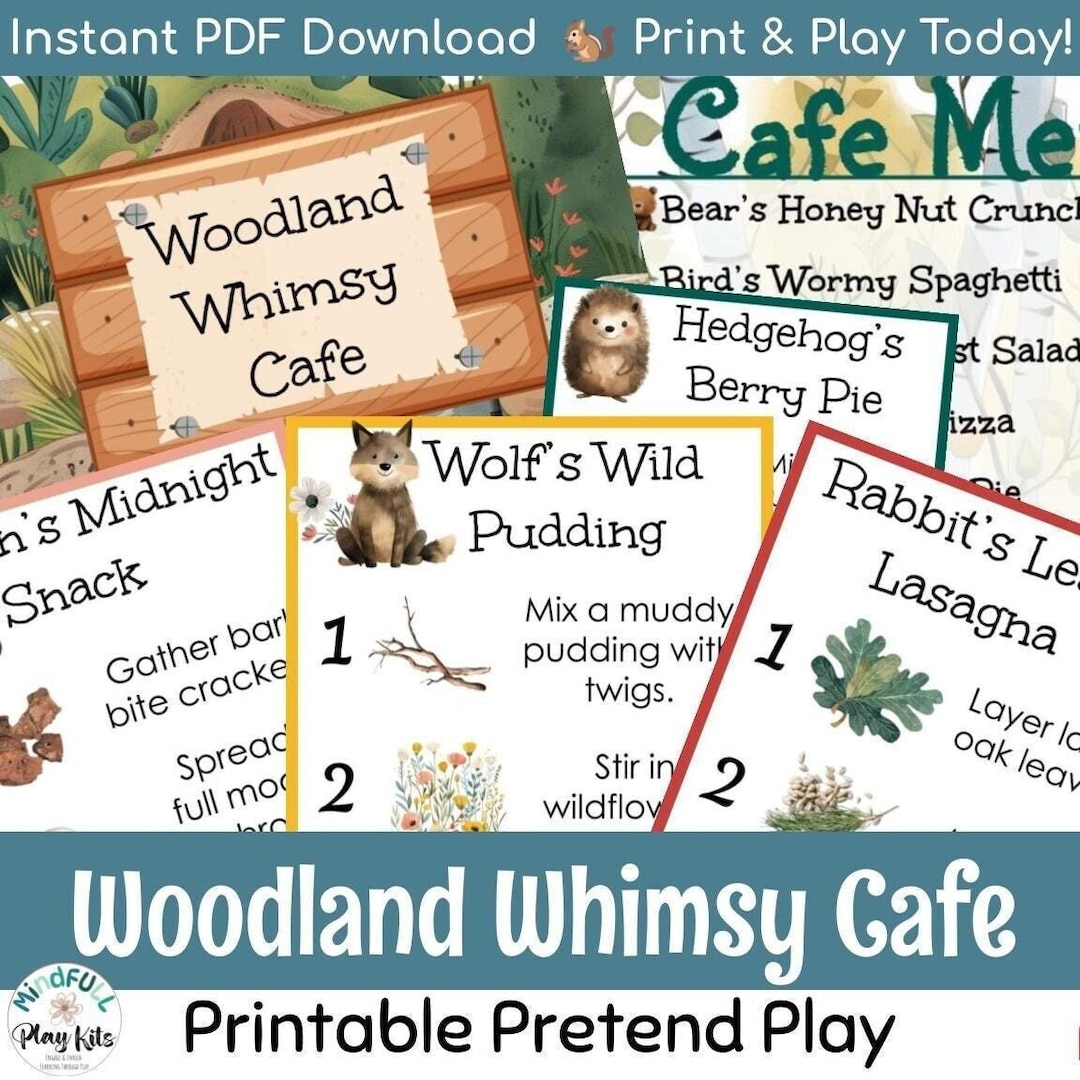 Woodland Whimsy Cafe | Digital Download | Woodland | Fall | Forest ...