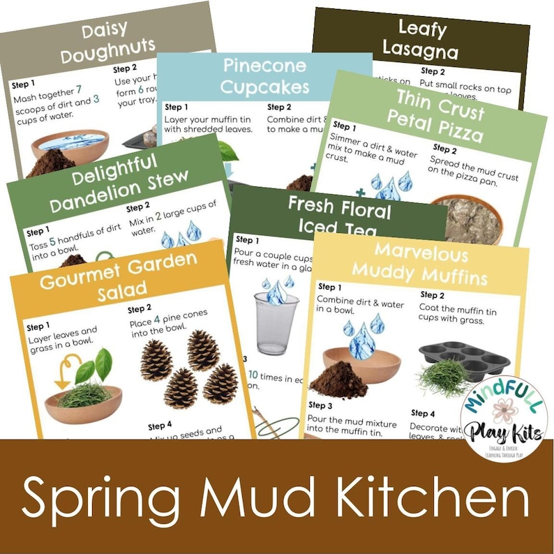 Mud Kitchen Recipe | Spring Mud Kitchen | Summer Mud Kitchen | Sensory ...