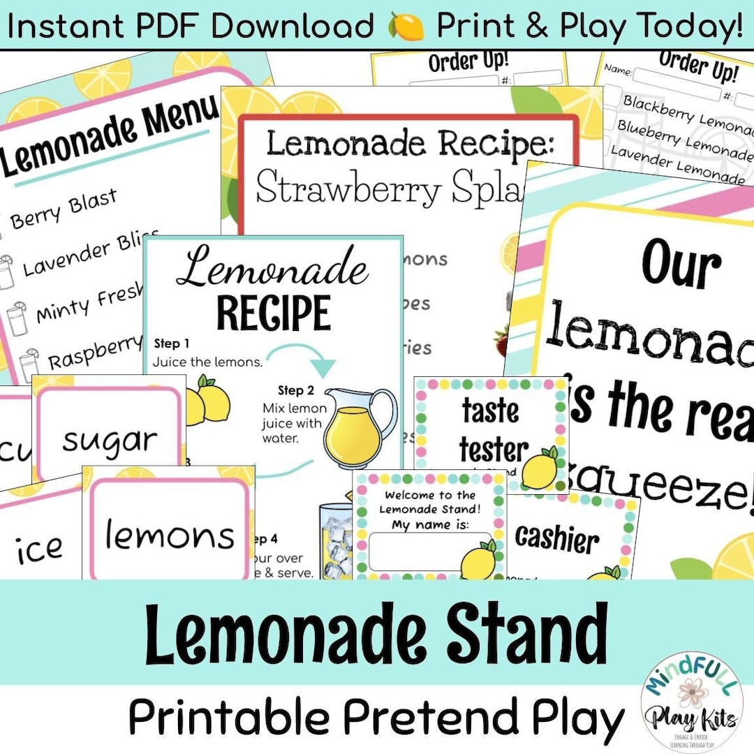 Lemonade Stand | Dramatic Play | Summer Play | Sensory Play Activities ...