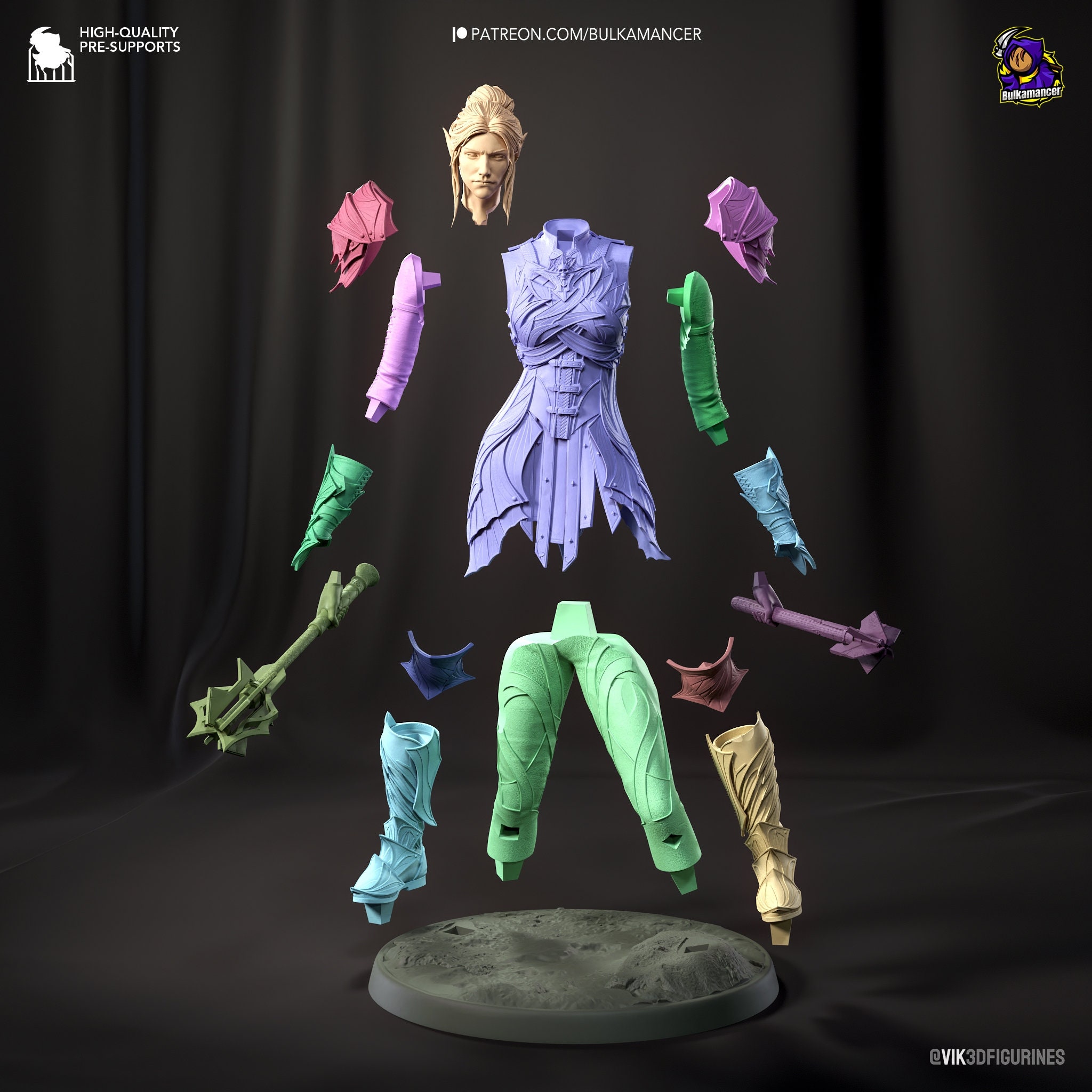 Minthara Baldurs Gate 3 Drow Paladin 3D Printed Model BG3 Figure - Etsy