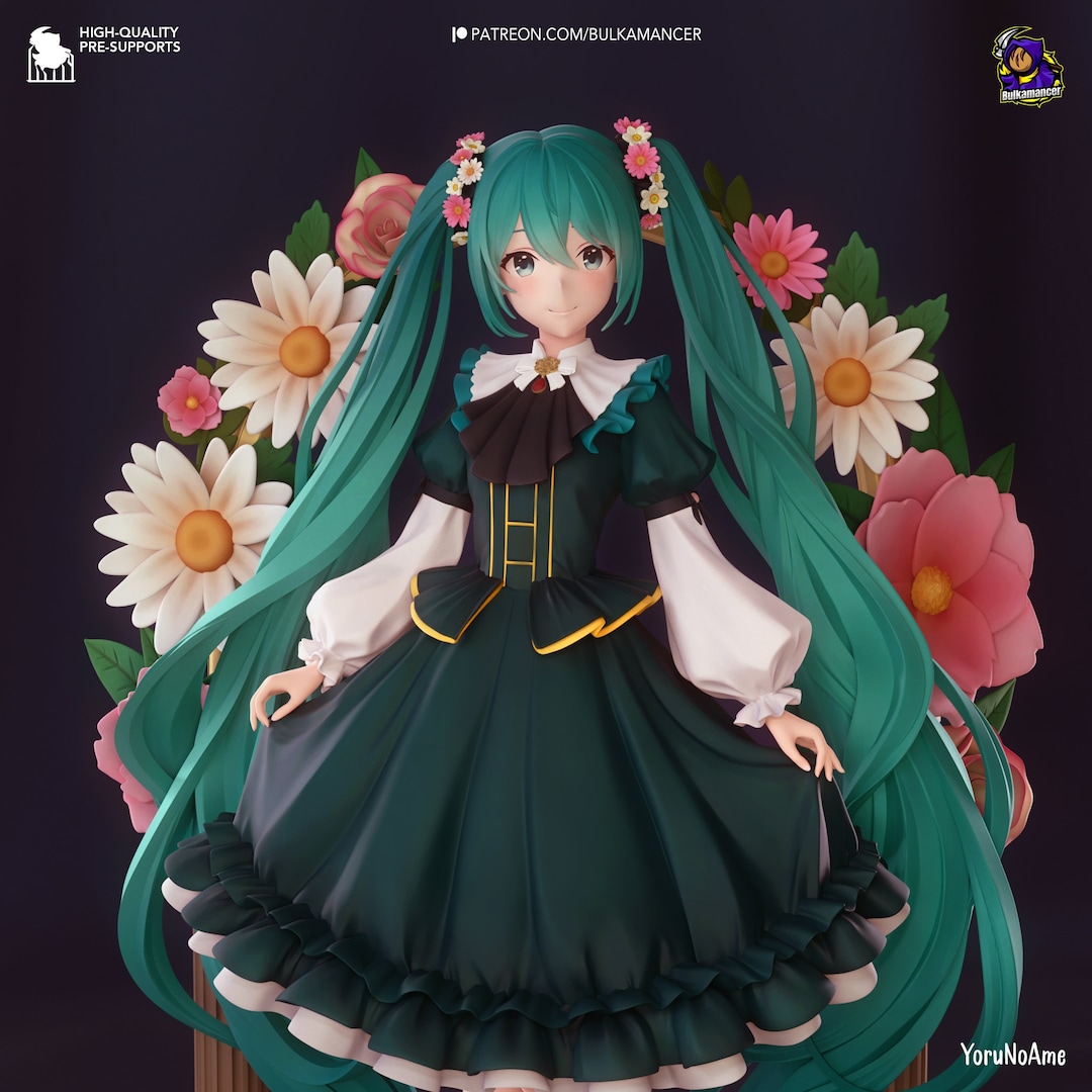 Hatsune Miku | Vocaloid | 3D Printed Model - Etsy