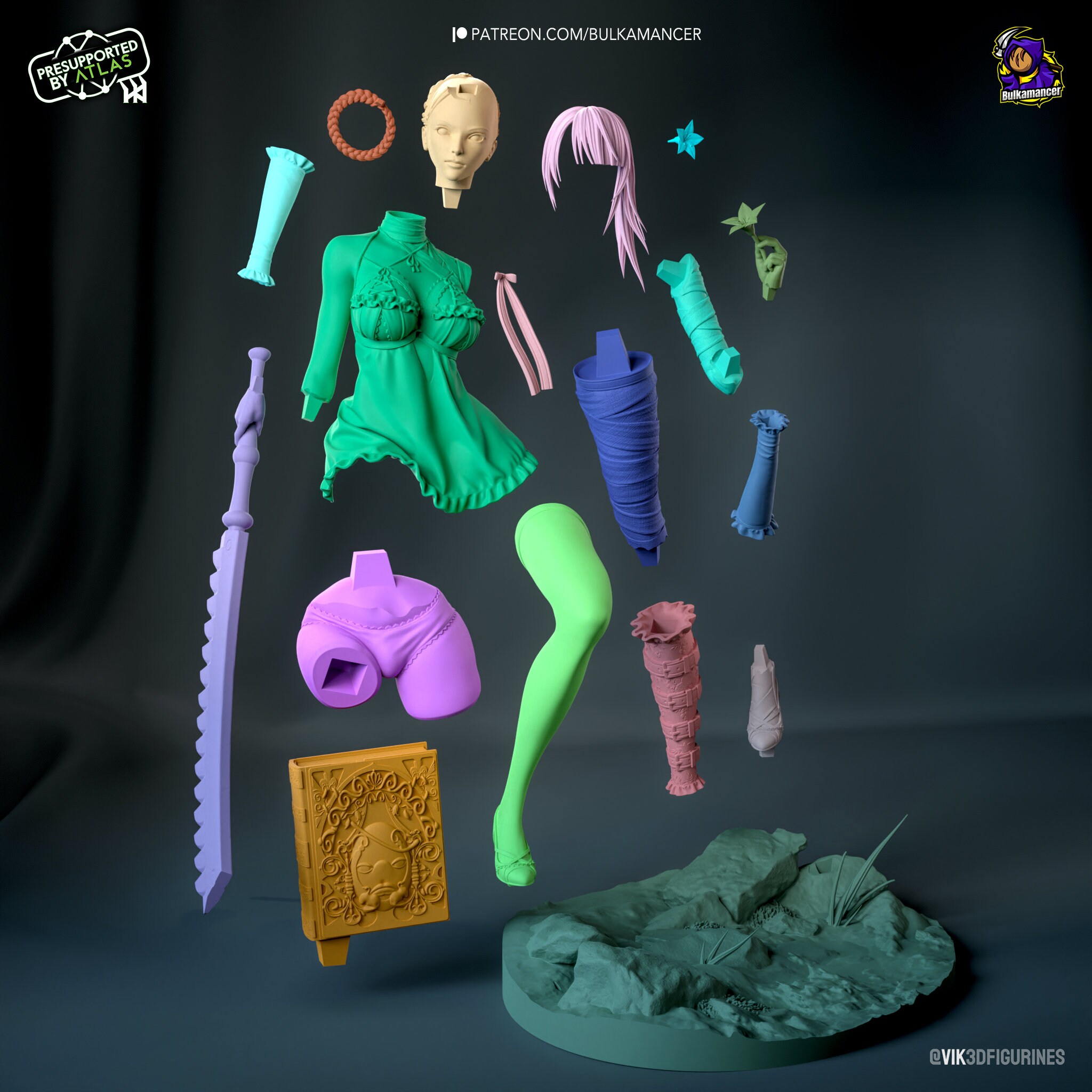Kaine Nier 3d Printed Model Nier Figure Etsy