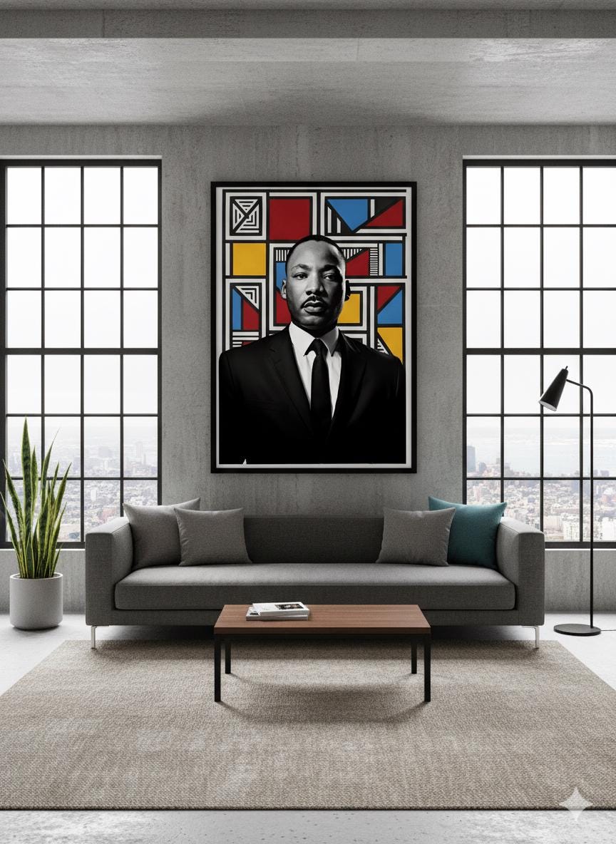 Martin Luther King Jr Pop Art Print: Civil Rights Portrait (digital ...