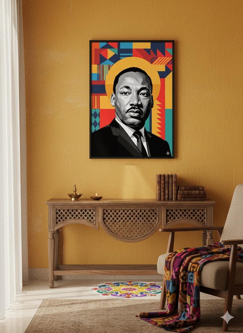 Martin Luther King Jr. Pop Art Portrait | Civil Rights Leader Decor ...