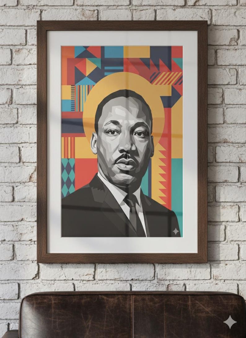 Martin Luther King Jr. Pop Art Portrait | Civil Rights Leader Decor ...