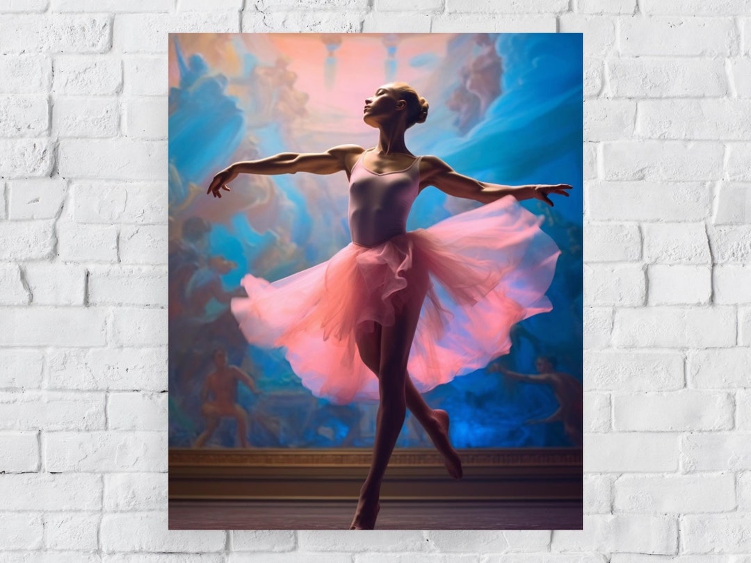 African American Ballerina Art Print: Black Woman Ballet Canvas ...