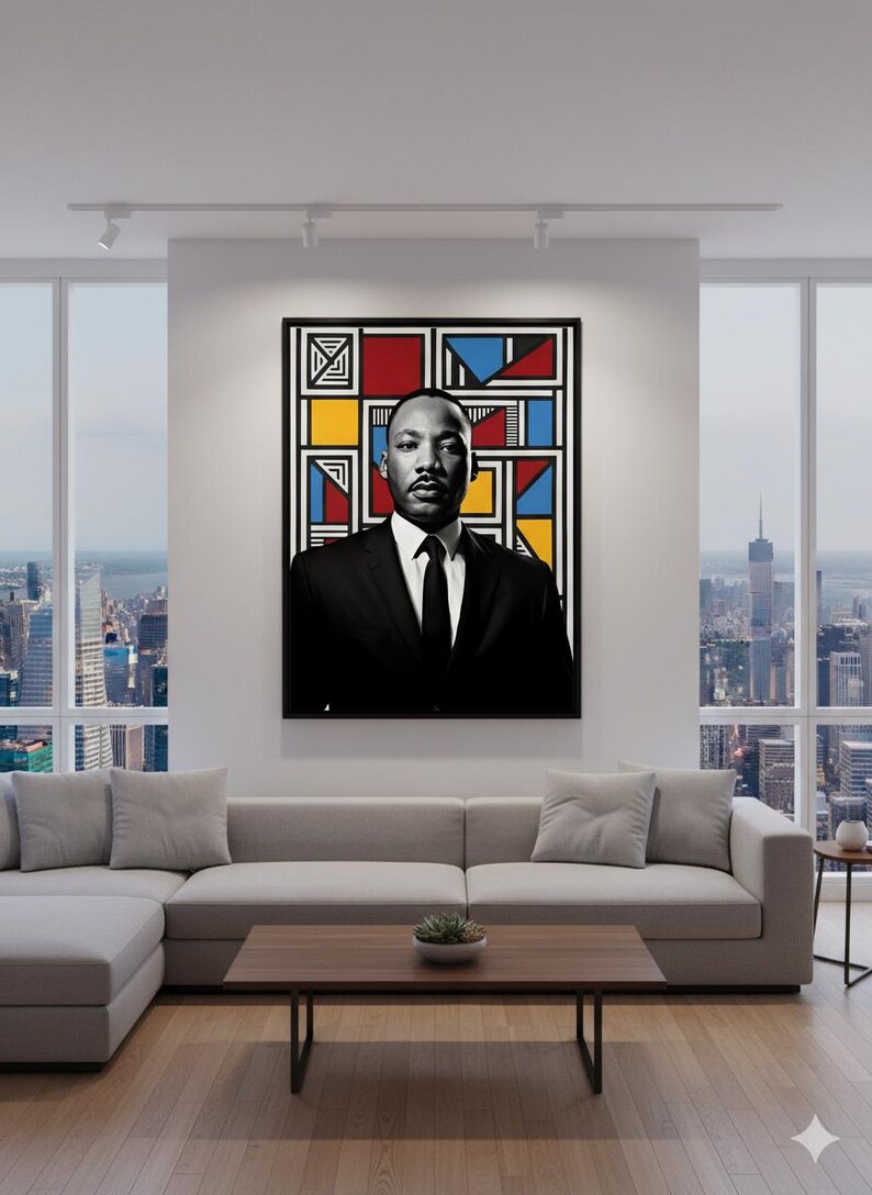 Martin Luther King Jr Pop Art Print: Civil Rights Portrait (digital ...