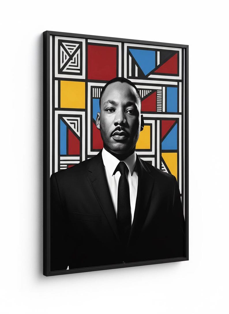 Martin Luther King Jr Pop Art Print: Civil Rights Portrait (digital ...