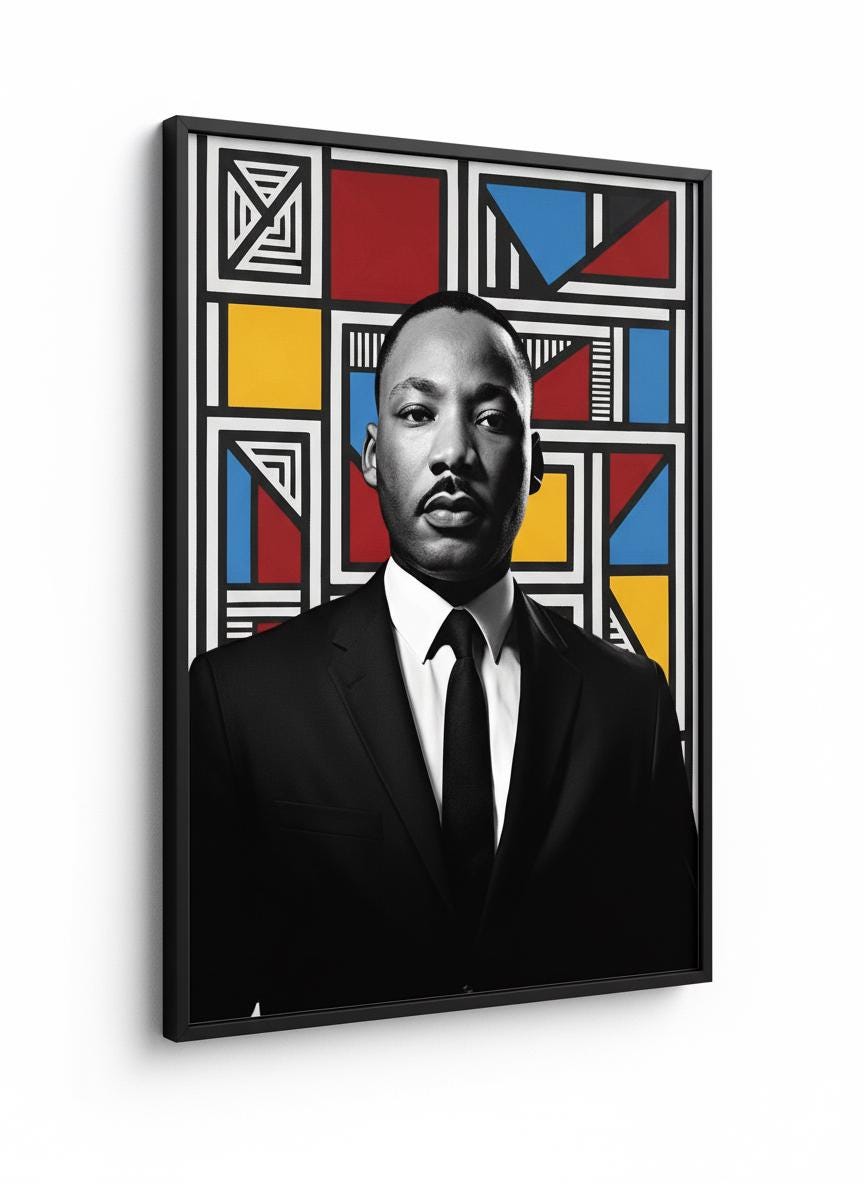 Martin Luther King Jr Pop Art Print: Civil Rights Portrait (digital ...
