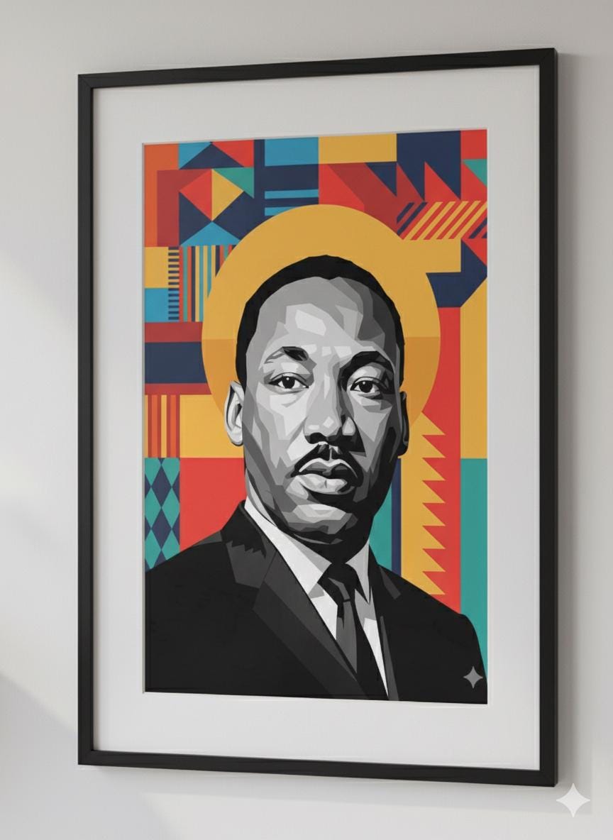 Martin Luther King Jr. Pop Art Portrait | Civil Rights Leader Decor ...