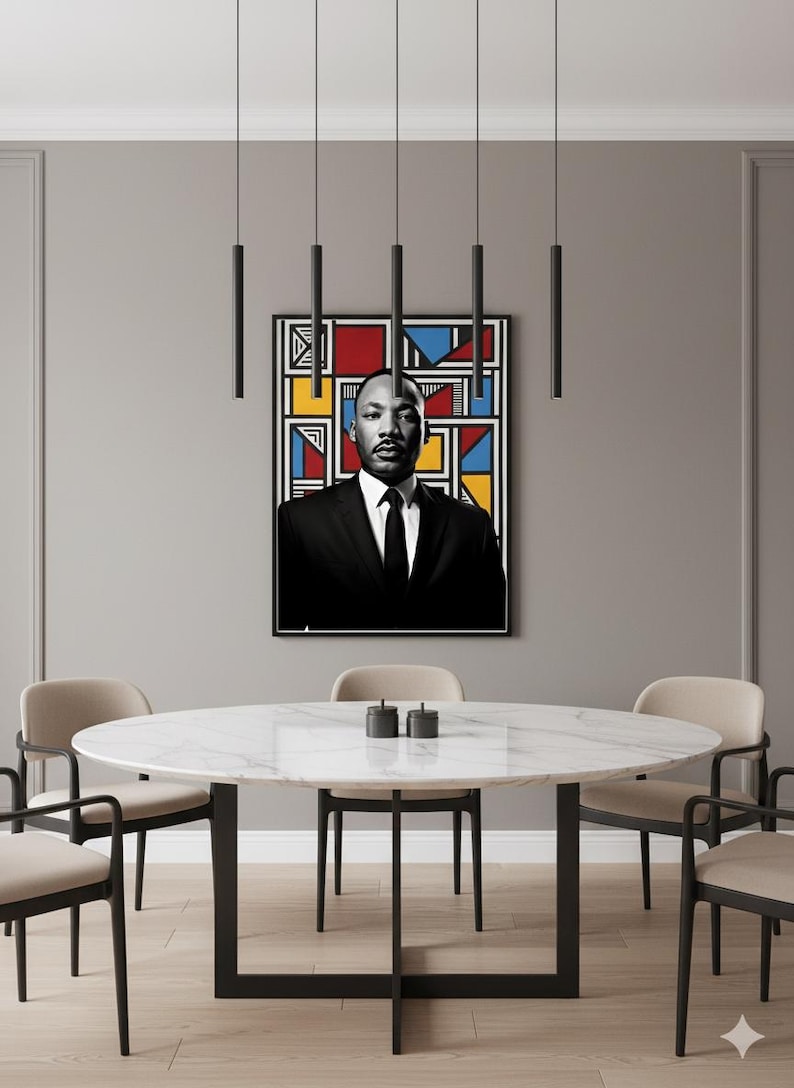 Martin Luther King Jr Pop Art Print: Civil Rights Portrait (digital ...