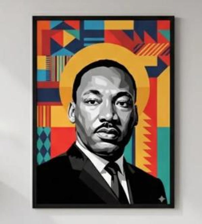 Martin Luther King Jr. Pop Art Portrait | Civil Rights Leader Decor ...