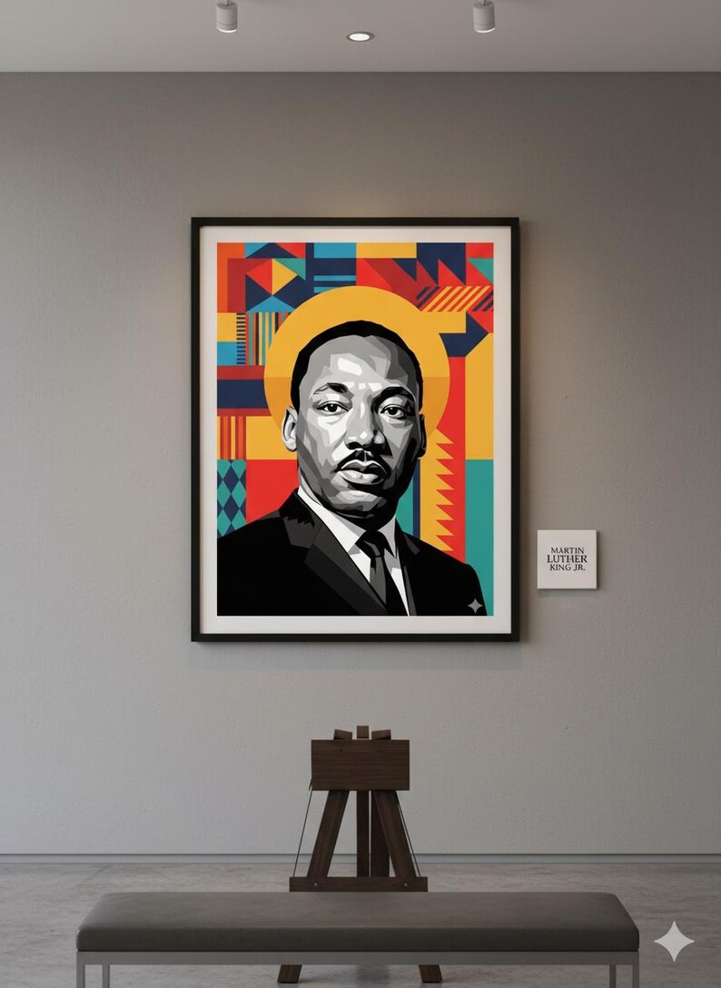 Martin Luther King Jr. Pop Art Portrait | Civil Rights Leader Decor ...