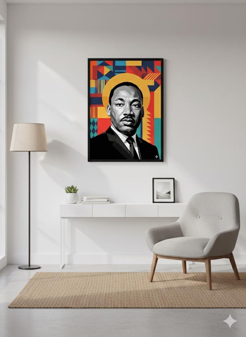 Martin Luther King Jr. Pop Art Portrait | Civil Rights Leader Decor ...