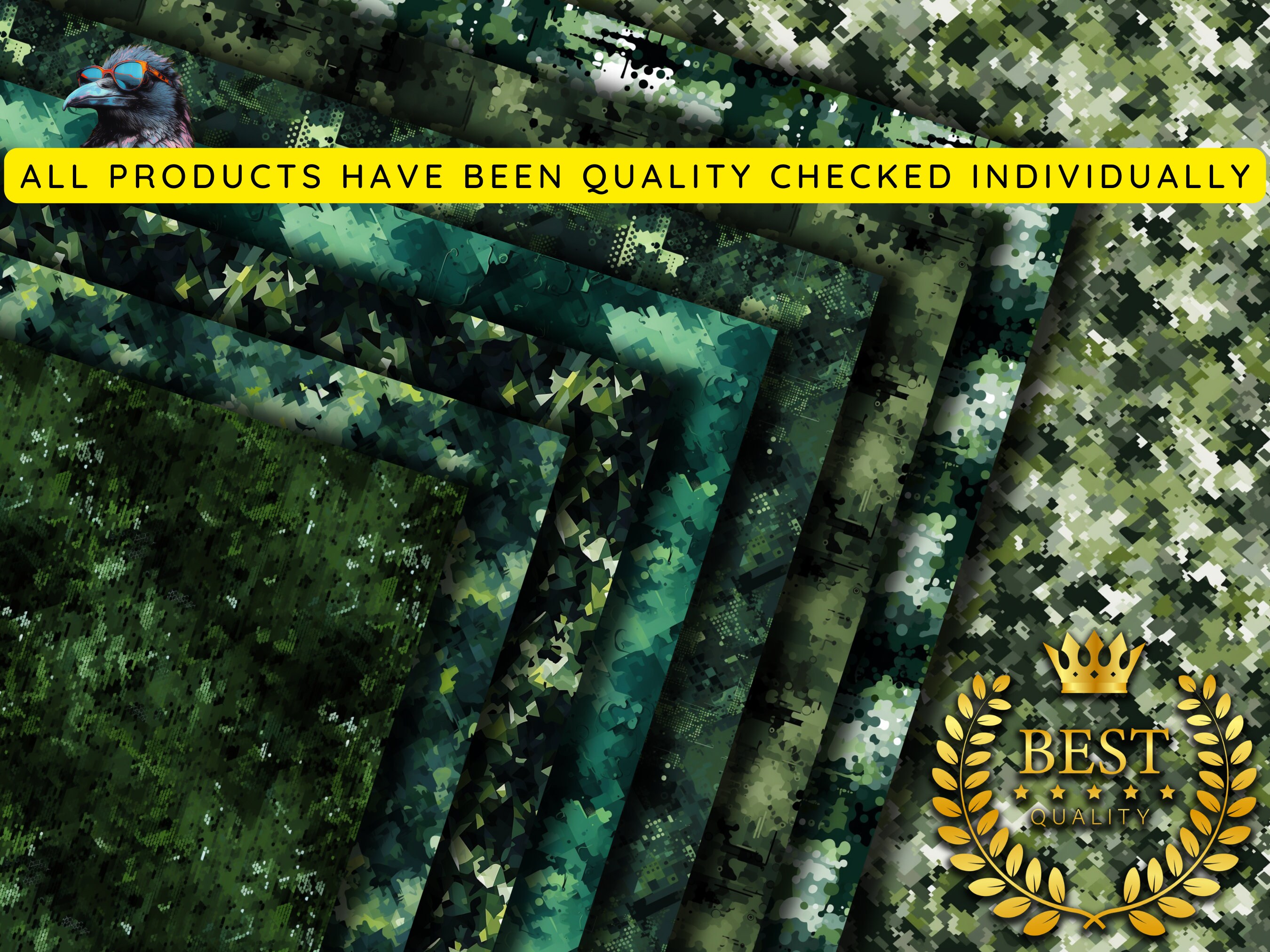 Green Jungle Digital Camouflage Paper Digital Paper Pack | Seamless ...