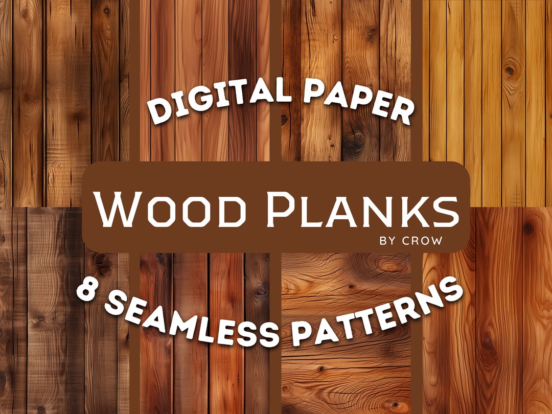Wood Planks Digital Paper Pack | Seamless Patterns | Commercial Use ...
