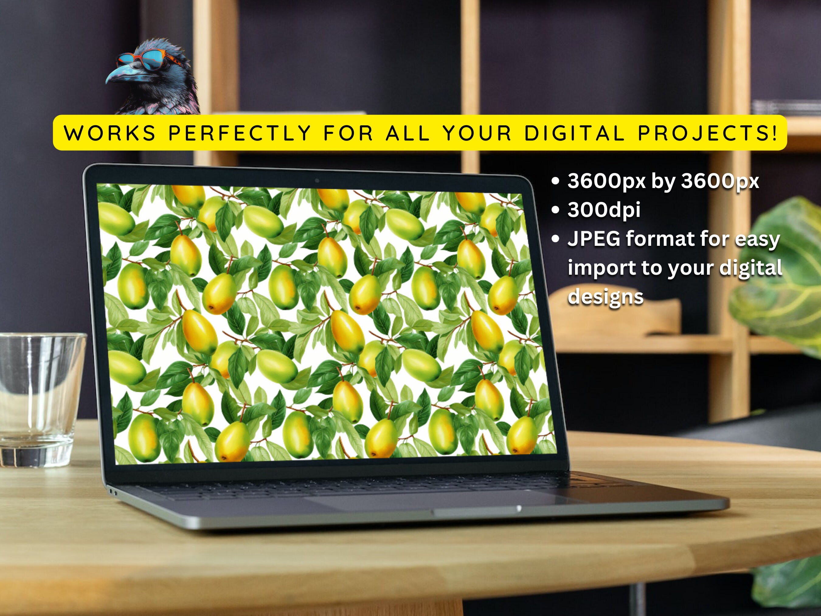 Fresh Mangoes Fruit Digital Paper Pack | Seamless Patterns | Commercial ...