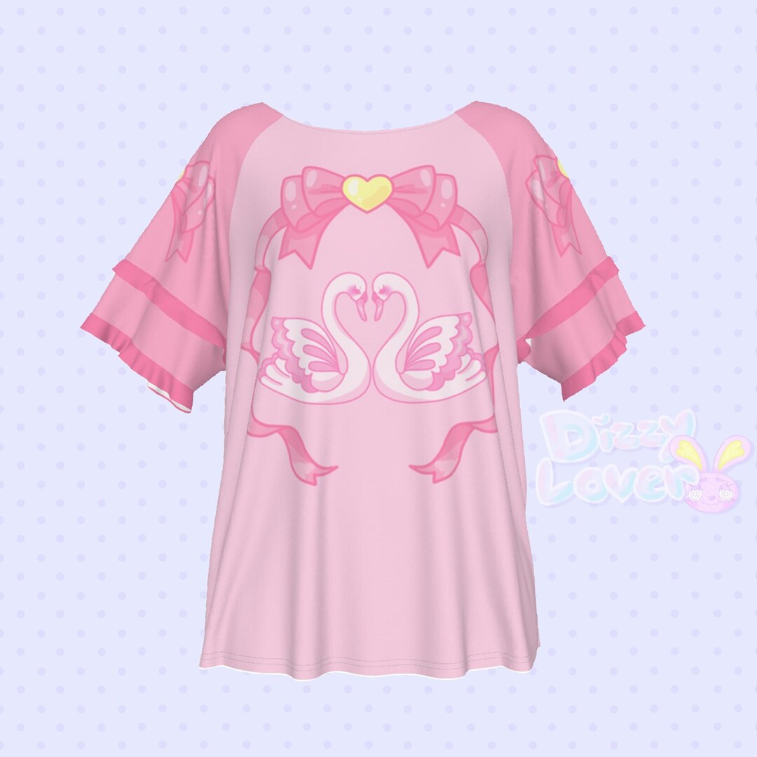 Swan Lake Kiss Ruffle Shirt [fairy Kei, Yume Kawaii, Decora, Cult Party ...