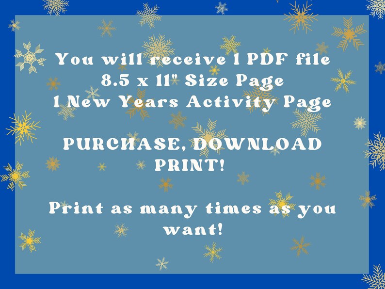 New Year Printable for Kids NYE Toddler New Years Kids Activity Pages ...